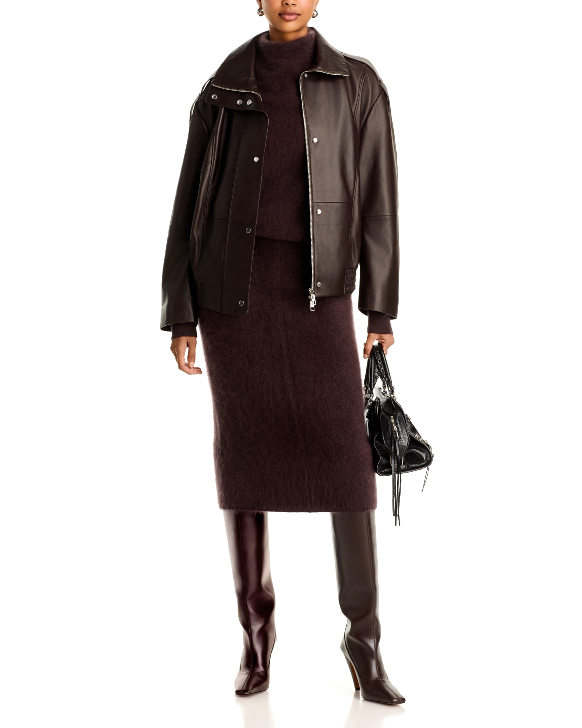 HUGO BOSS savani leather aviator jacket - exclusive